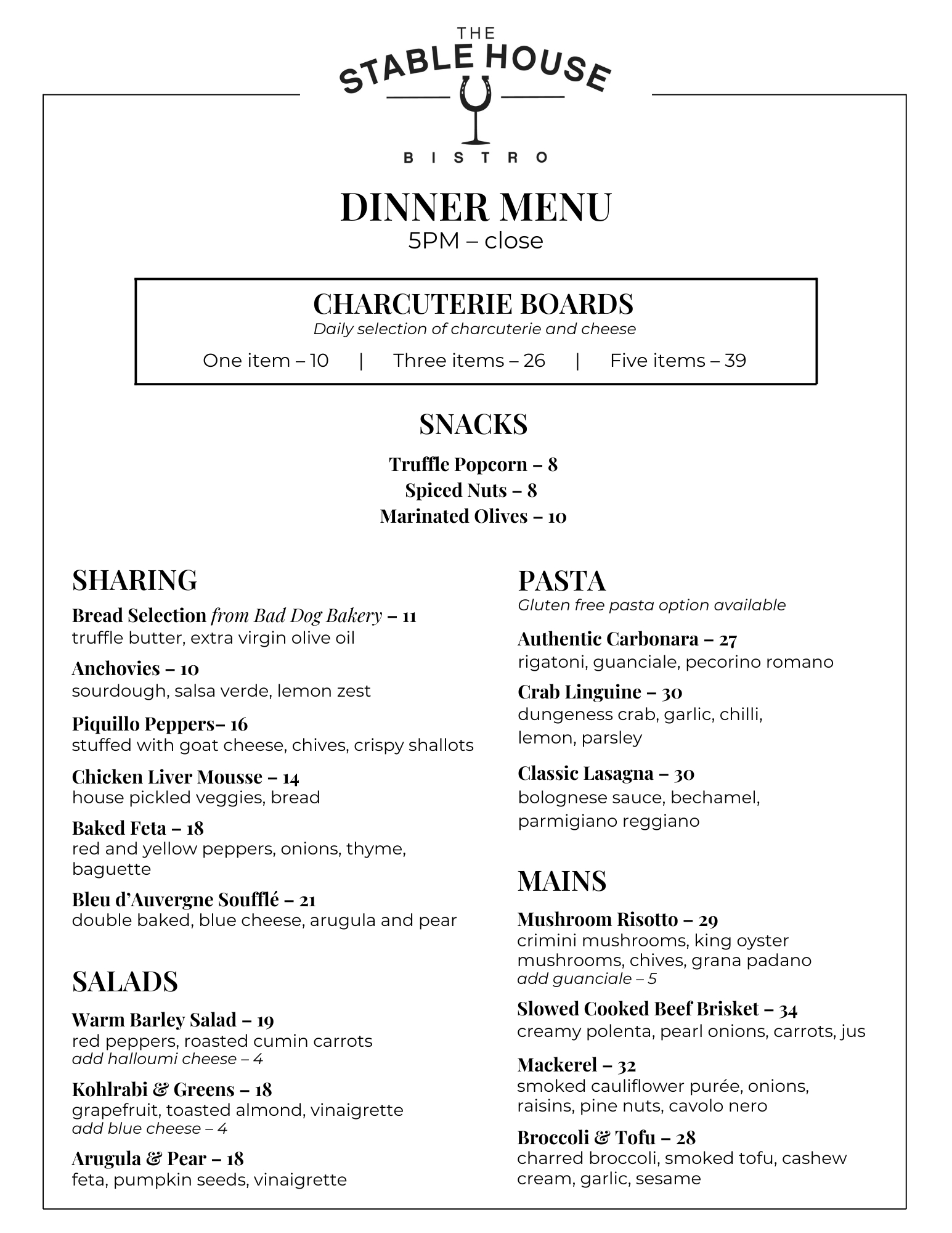 Eat and Drink – The Stable House Bistro Vancouver