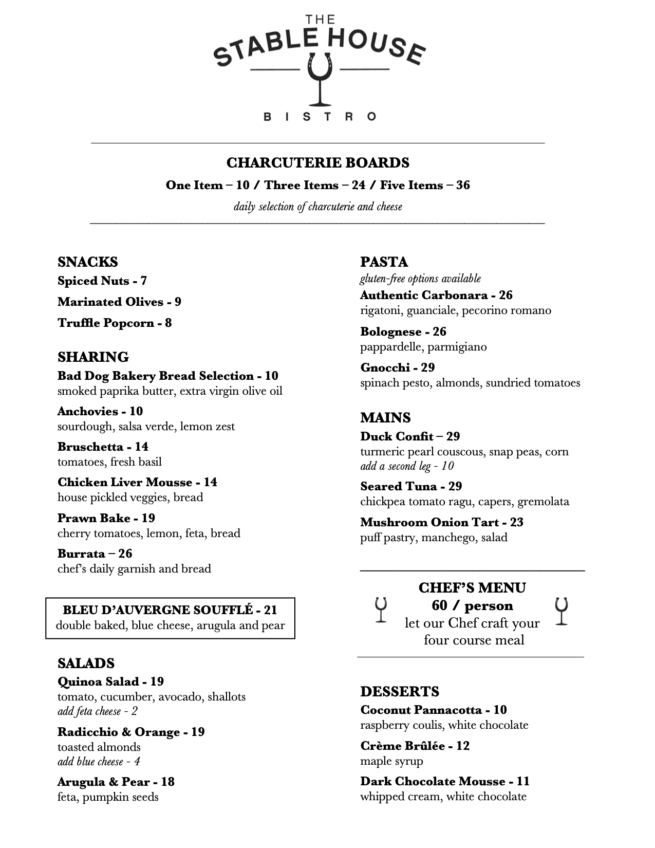 Eat and Drink – The Stable House Bistro Vancouver