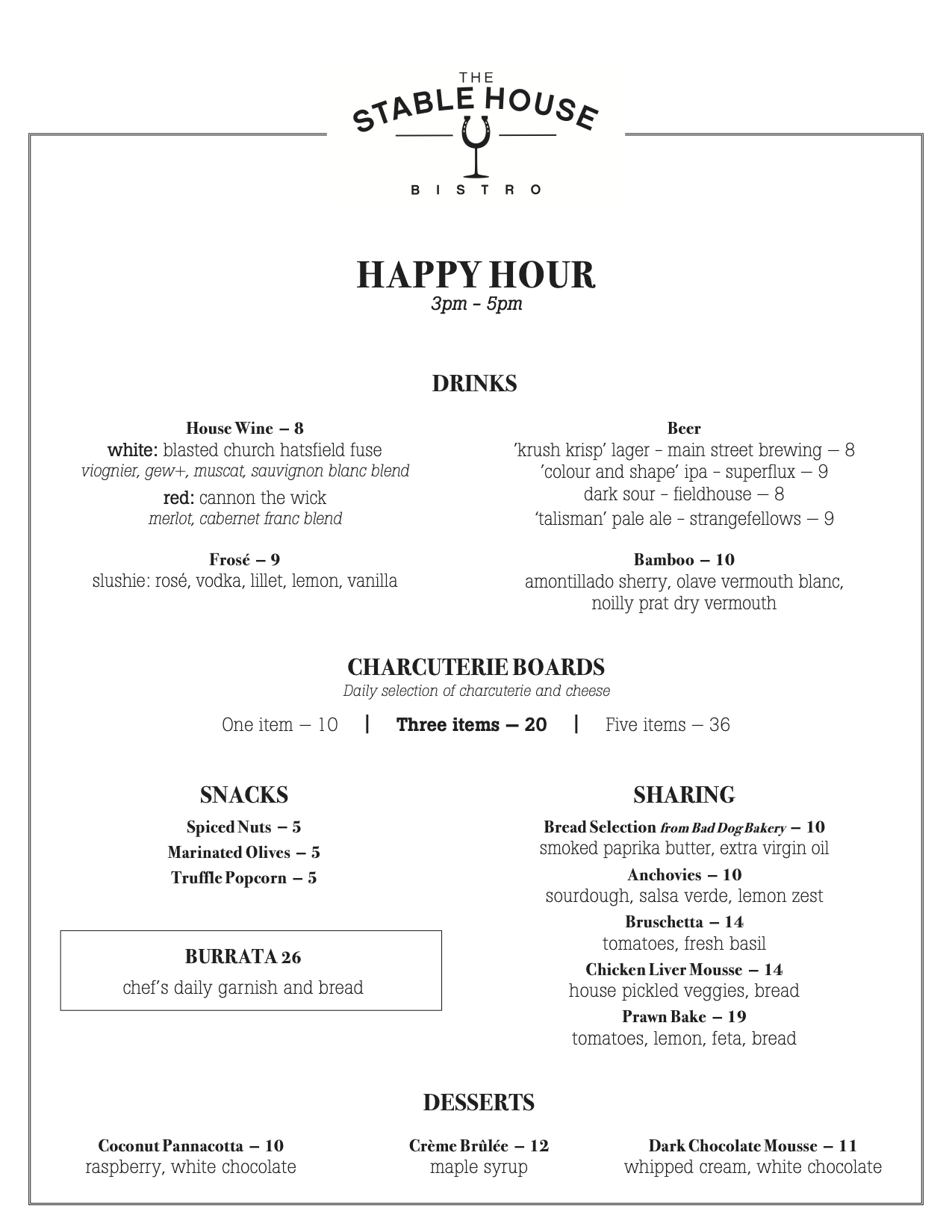 Eat and Drink – The Stable House Bistro Vancouver